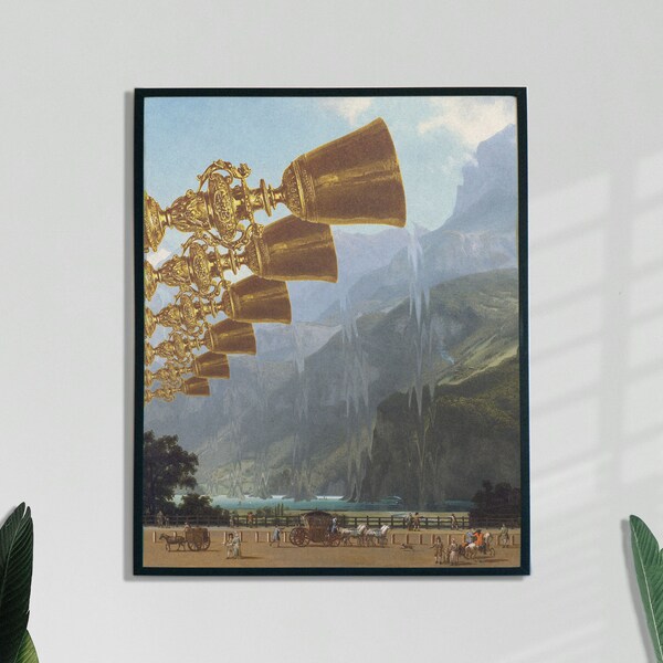 Vintage Waterfall Poster - Etsy