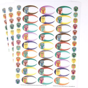Cute Owl Design Weatherproof Poly Labels for Essential Oil - Etsy