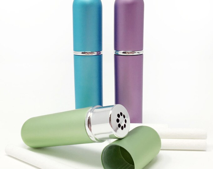 Set of 3 Aluminum & Glass Essential Oil Nasal Inhalers Blue - Etsy