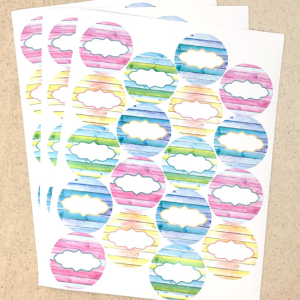 54 Shiplap Design Poly Weatherproof Round Labels for - Etsy