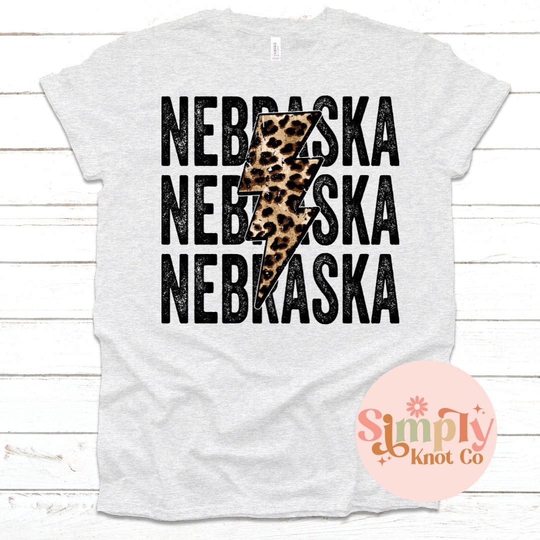 Nebraska Cheetah Lightning Bolt Tee, Nebraska Shirt, Nebraska Tee ...