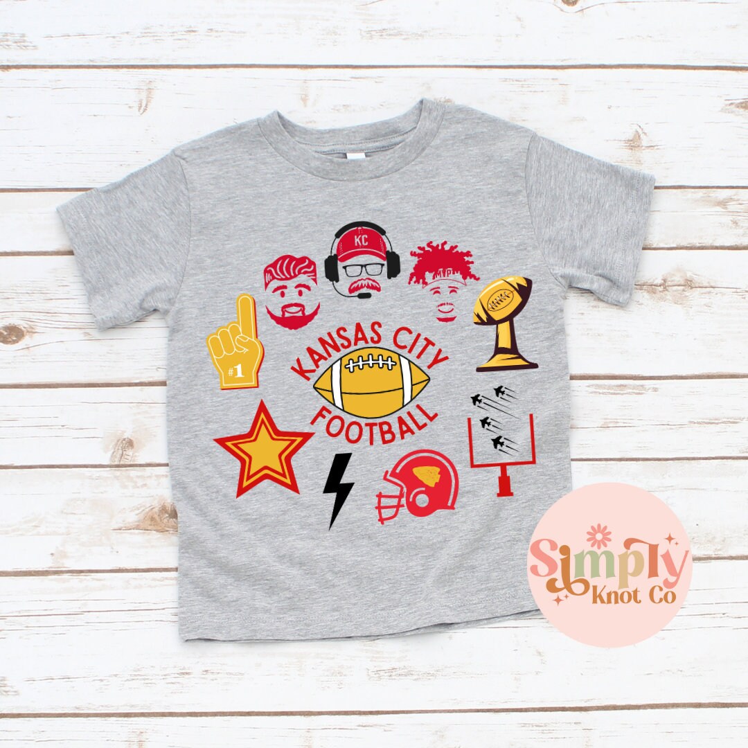 Kids Kansas City Football Shirt, KC Football Youth Shirt, Toddler ...