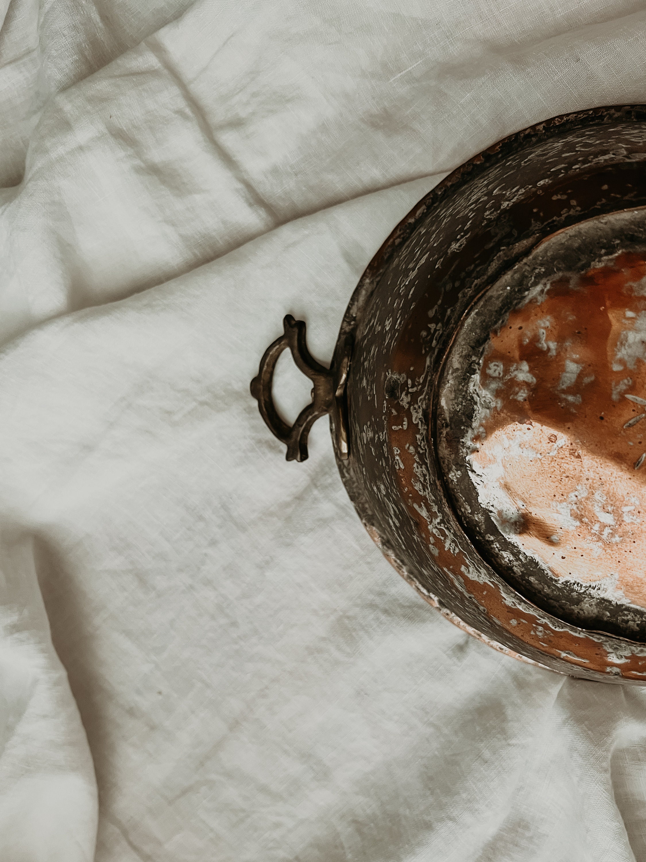 Antique Copper Bread Mold Pan Double Brass Handles French - Etsy