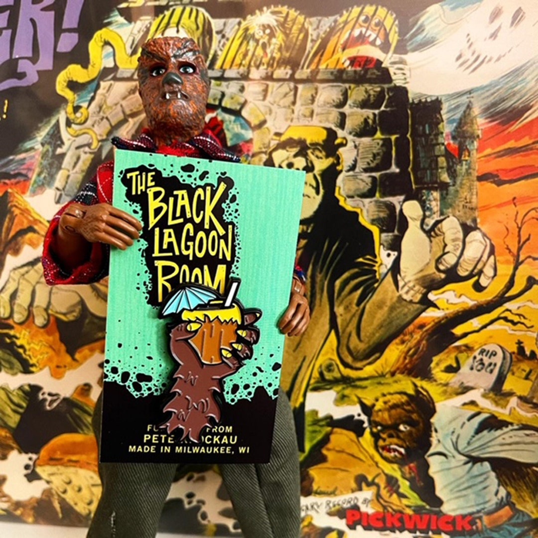 PINA COLADA WOLFIE Round 3 Werewolf Limited Edition 2" Enamel Pin! Tiki ...