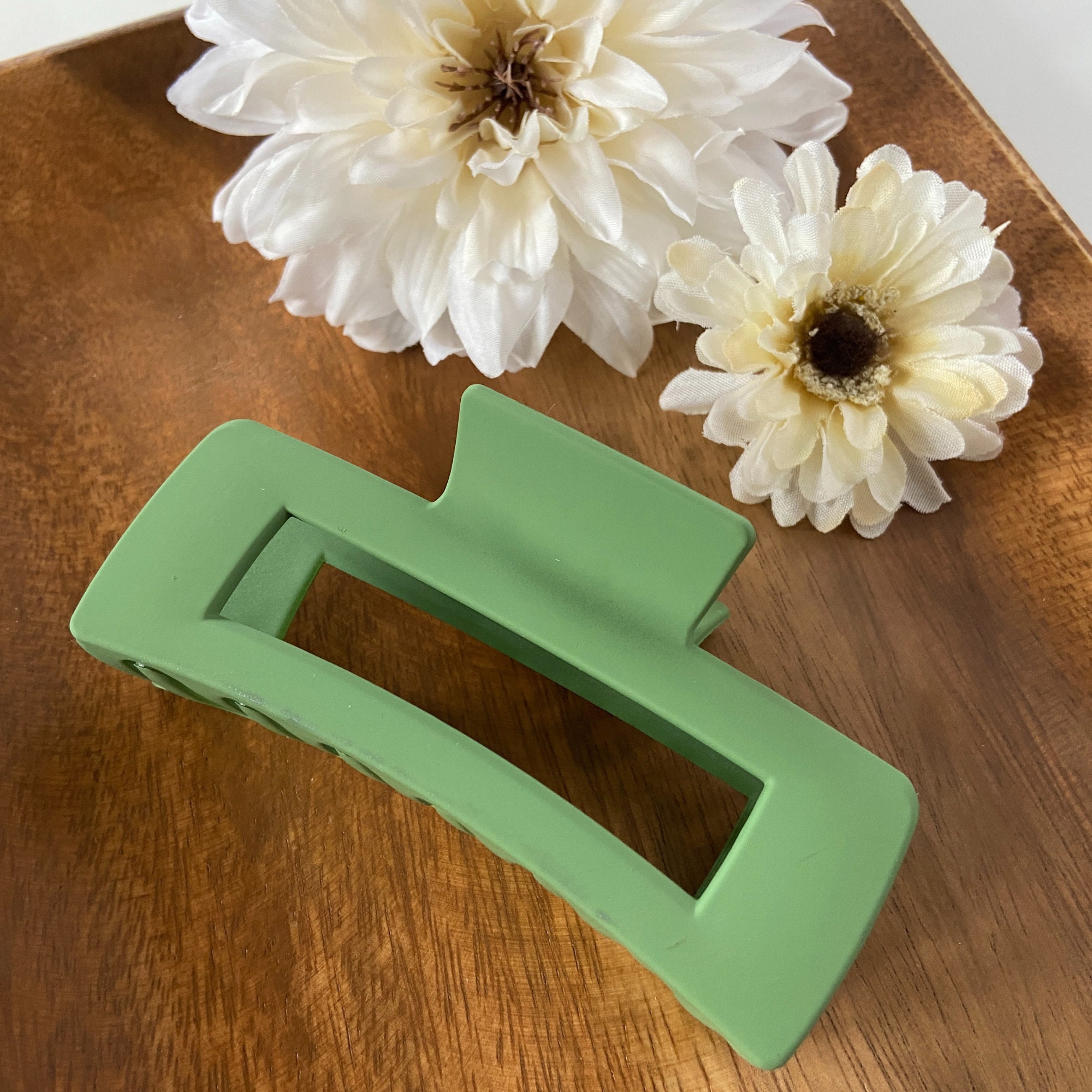 4 Inch Claw Clip Green 4in Clip Claw Forest Green Hair Clip Grass Green ...