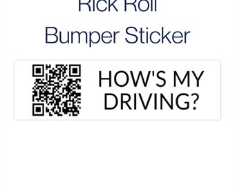 Rick Astley Qr Code Bumper Sticker - Etsy UK