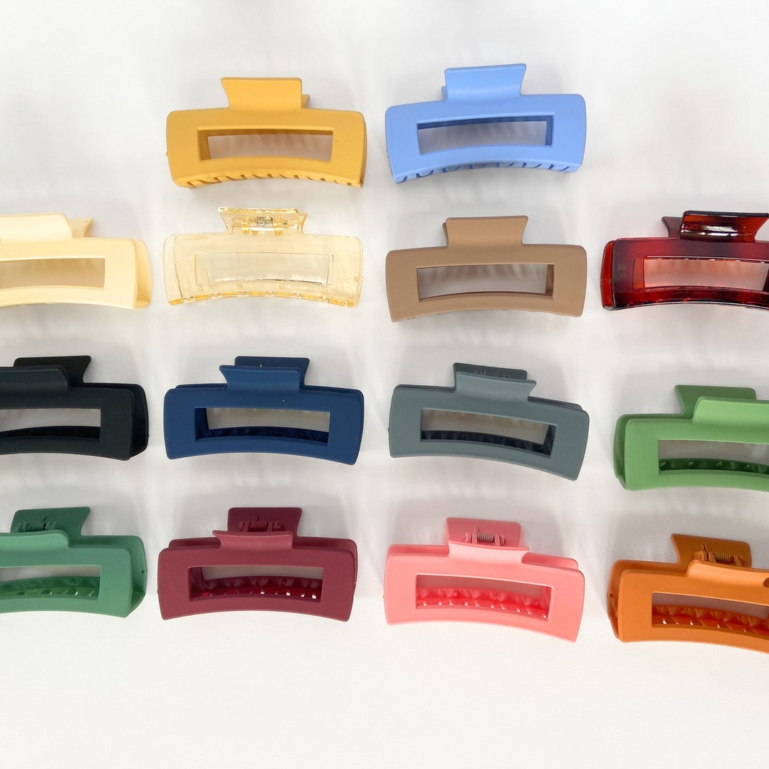 Hair Accessories for Beach Hair Gift Box Blue Hair Claw Clip for Women ...