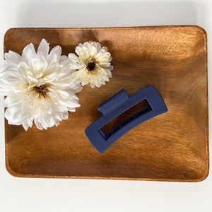 4 Inch Navy Blue Hair Clip Matte Blue Claw Clip Blue Matte Hair Claw ...
