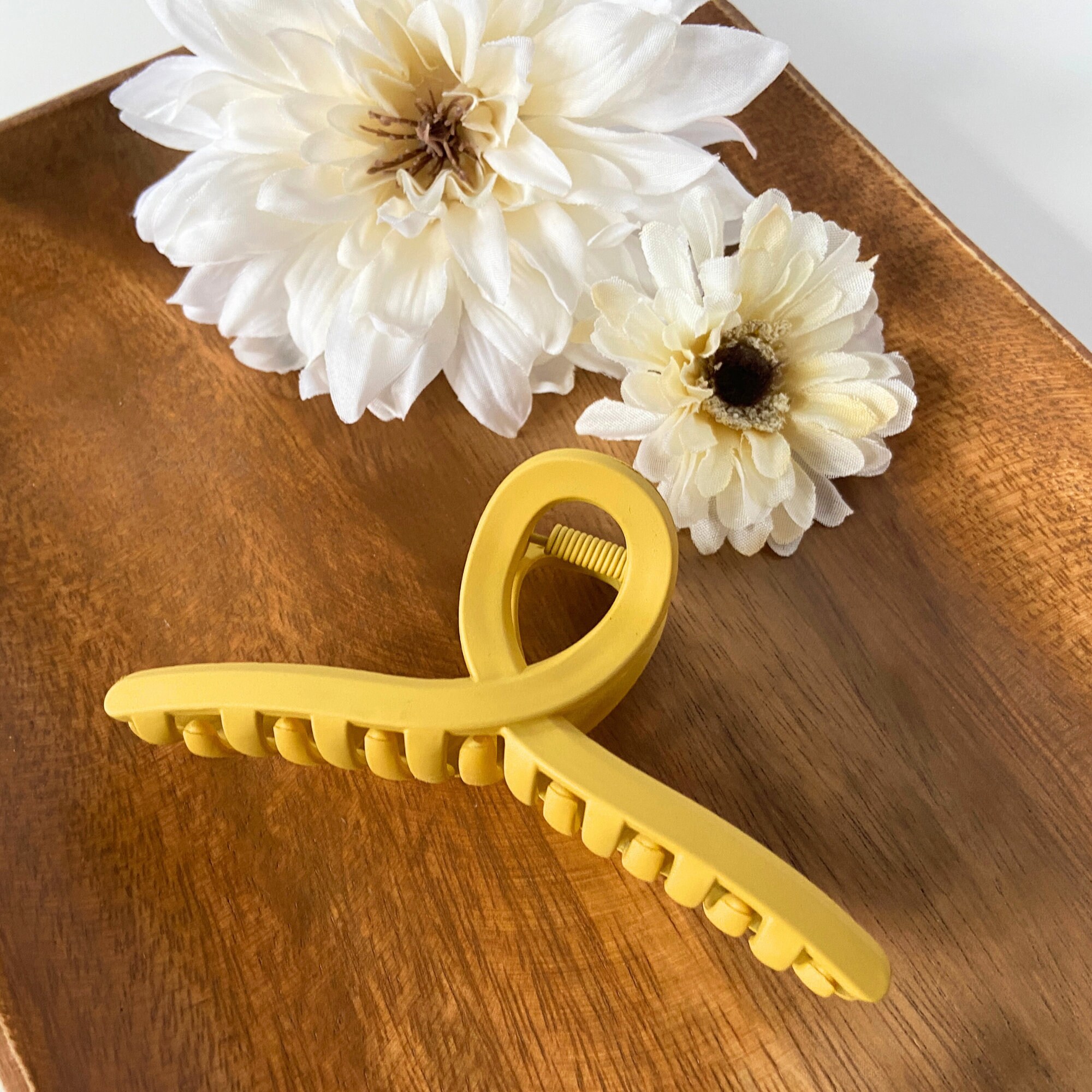 Yellow Hair Claw Mustard Yellow Clip Claw Yellow Accessories Mustard ...