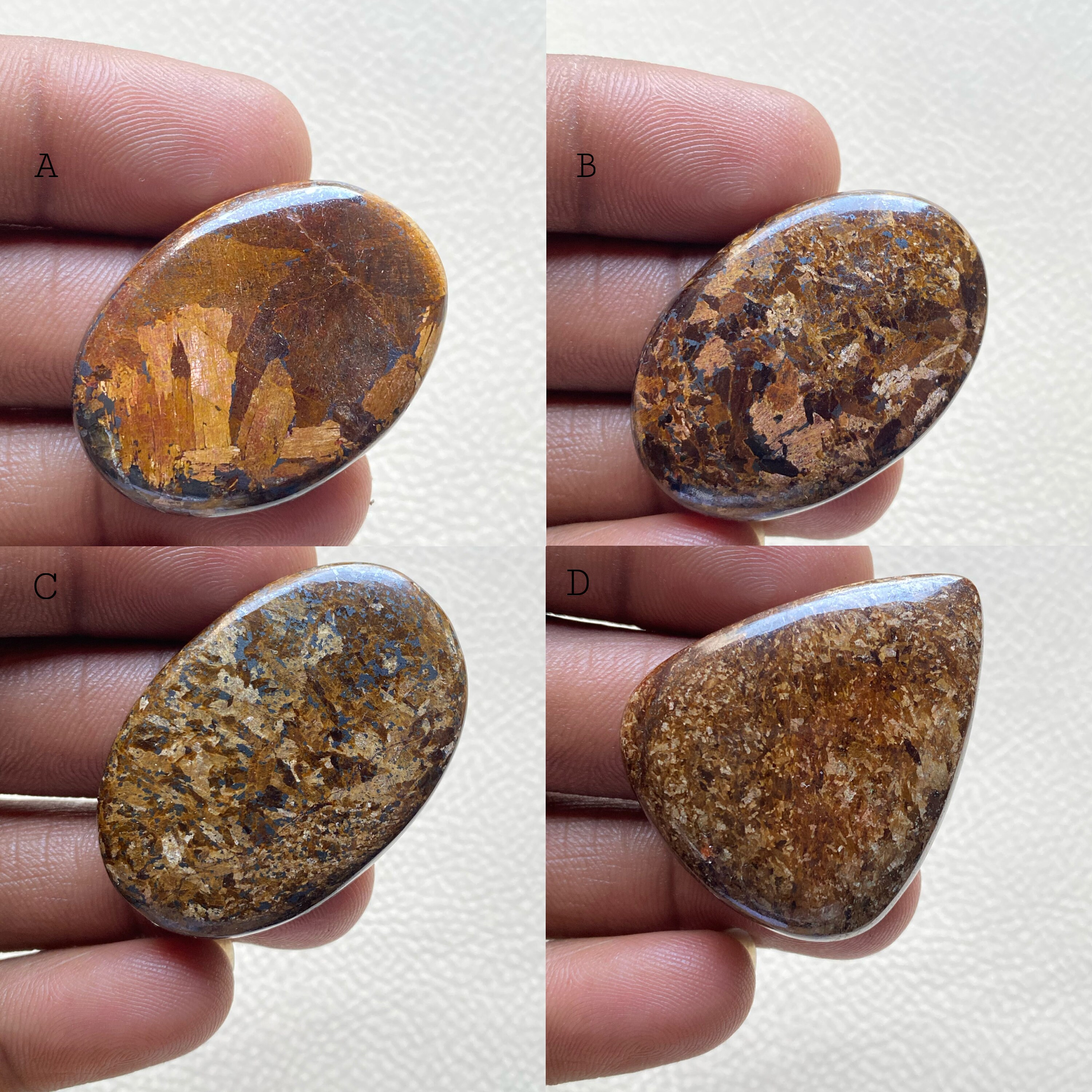 Bronzite Gemstone Crystal Palm StoneVery Beautiful Bronzite | Etsy