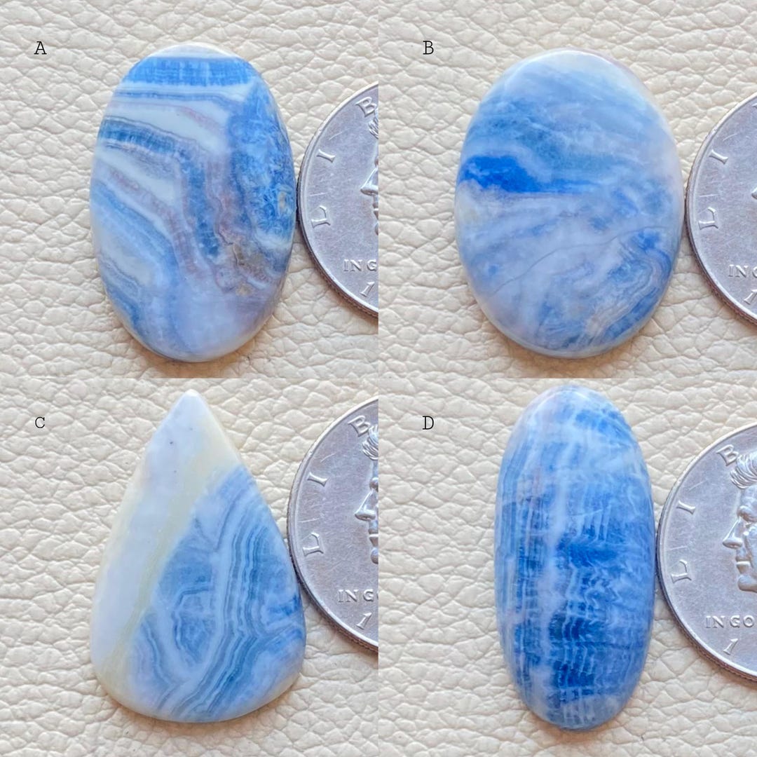 Stunning Blue Scheelite Cab-top Grade Blue Scheelite Stone-a Quality ...