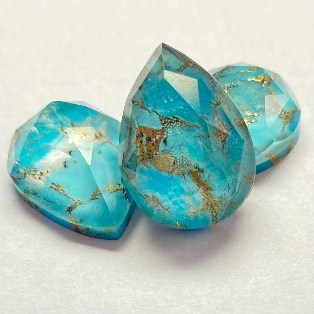 New Blue Copper Turquoise Doublet Crystal-nice Doublet Blue Turquoise ...