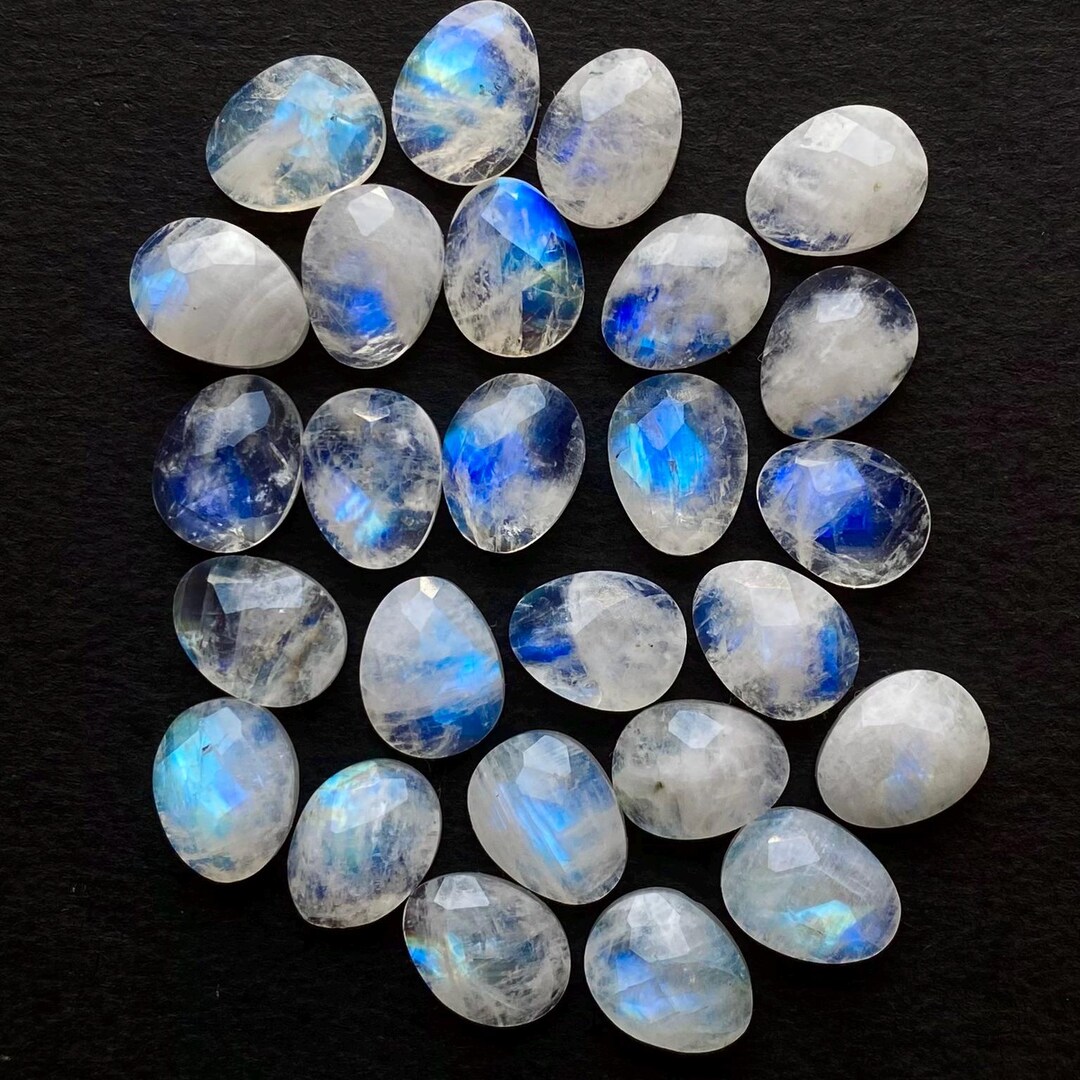 8X10 Fancy Checker Cut-top Quality Rainbow Moon Checker Stone-jewelry ...