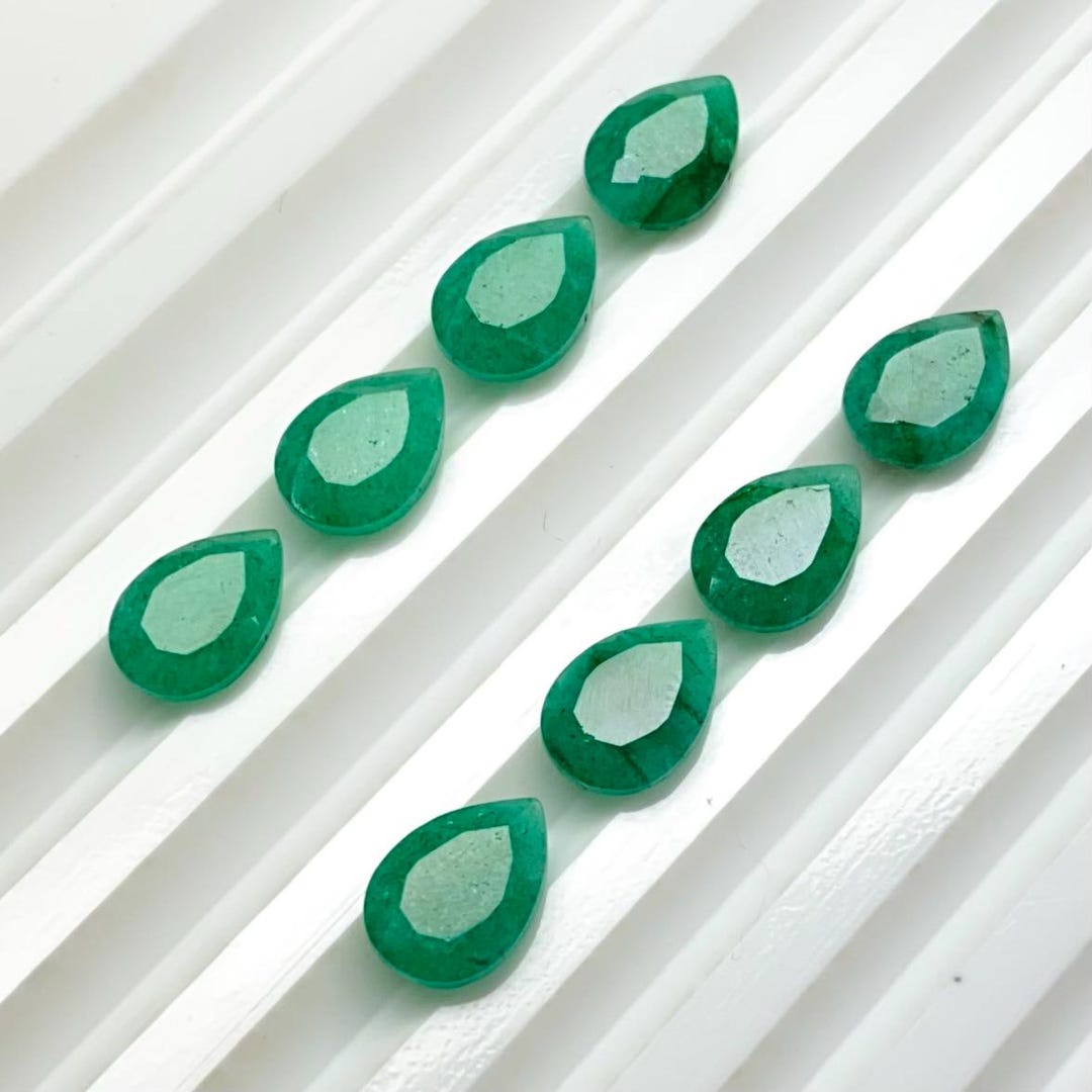 Green Beryl Pear Cut-beryl Stone Pear Cut-green Dyed Beryl Gemstone ...