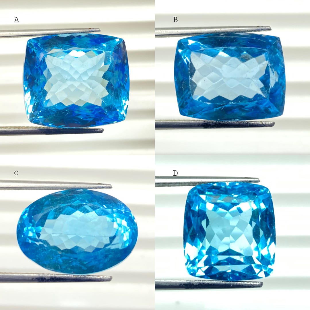 Clear Sky Blue Topaz Cut-amazing Sky Blue Topaz Cut-natural Sky Blue ...