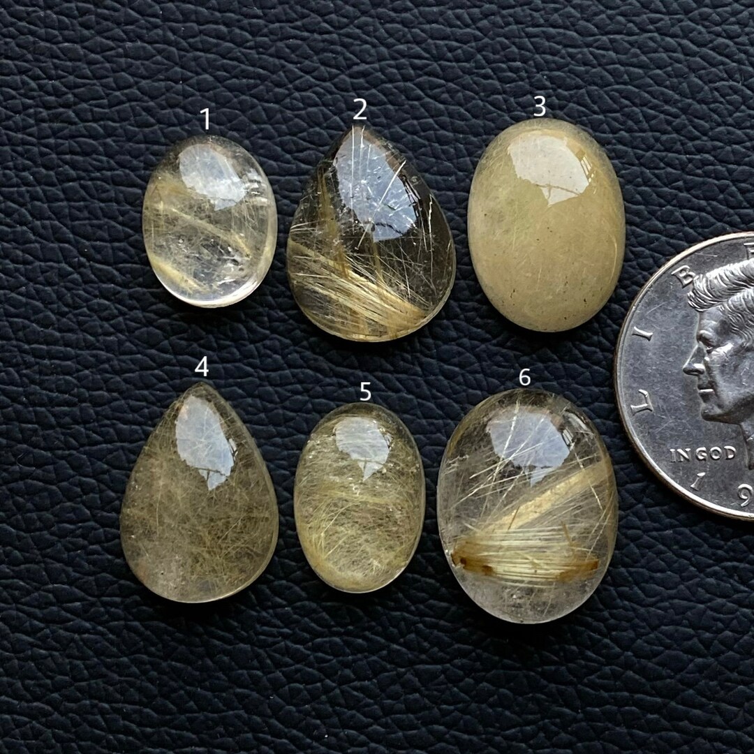 LIMITED Golden Rutile Quartz Crystal Lot-dainty Golden Rutile Crystal ...