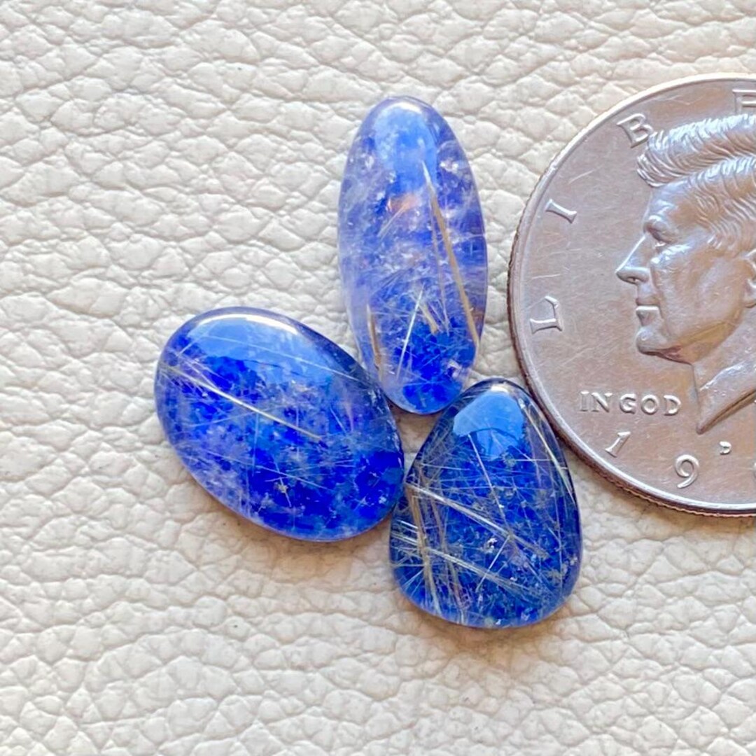 Lapis Lazuli With Golden Rutile Doublet Cab-aaa Lapis Rutile Stone-best Rutile Lapis Doublet Cab ...