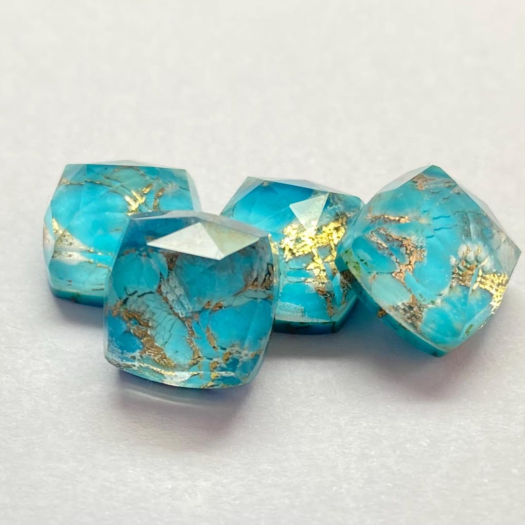 Crystal Doublet Blue Copper Turquoise-blue Turquoise Doublet Crystal ...