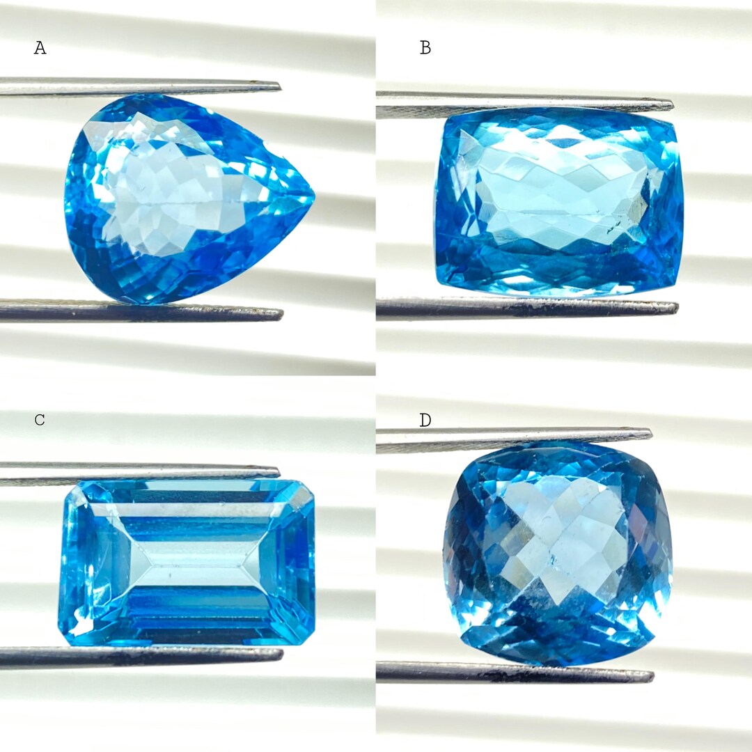 Natural SKY BLUE Topaz Cut-faceted Cut Gemstone-aaa Sky Blue Topaz Cut ...