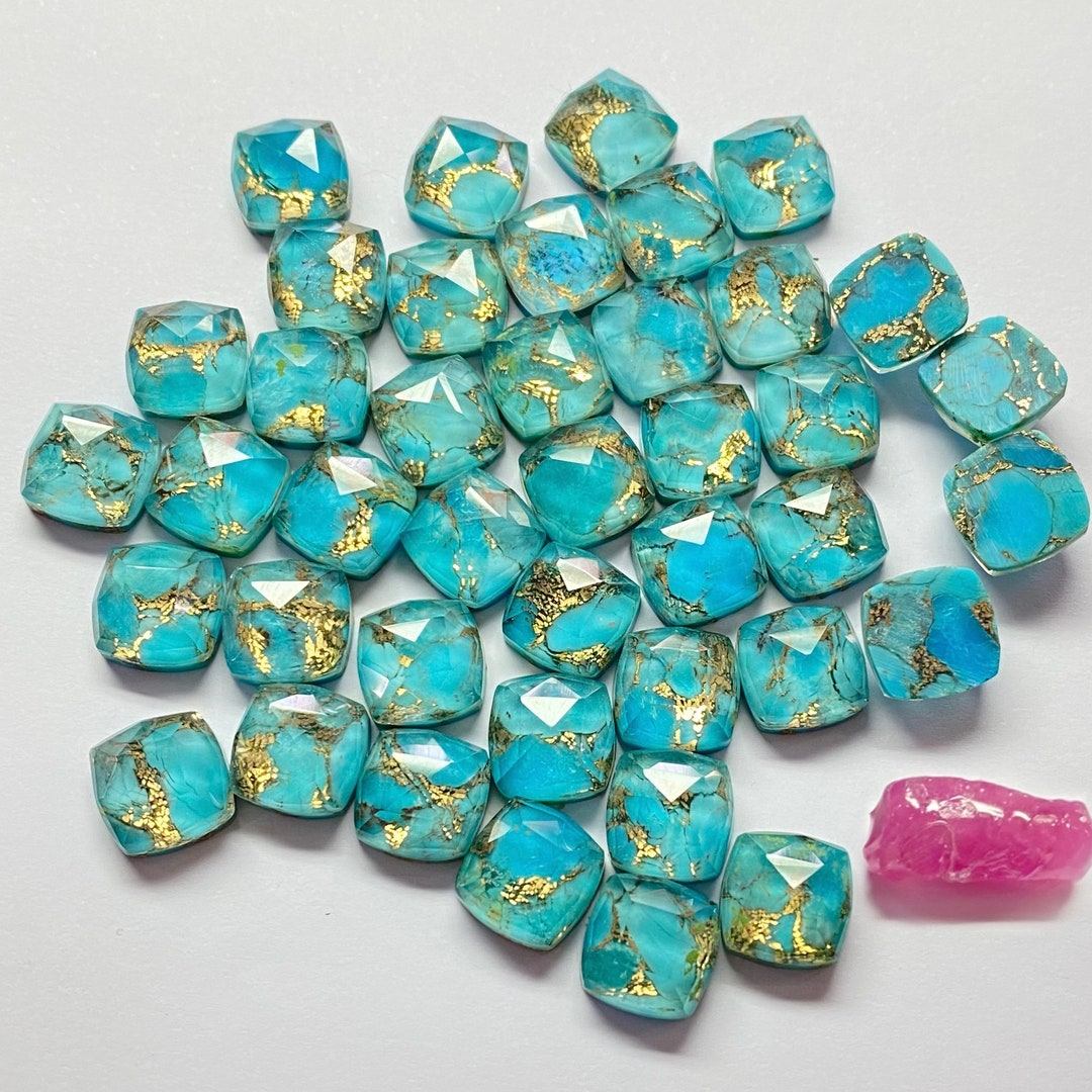 Blue Copper Turquoise Doublet-blue Turquoise Doublet Clear Crystal ...