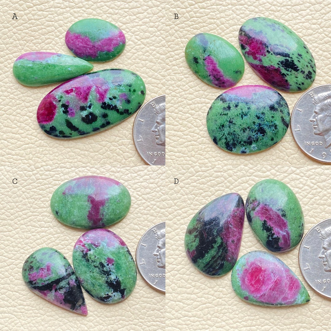 Epidote RUBY ZOISITE Cabochon,ruby Zoisite-unique AAA Quality Ruby ...