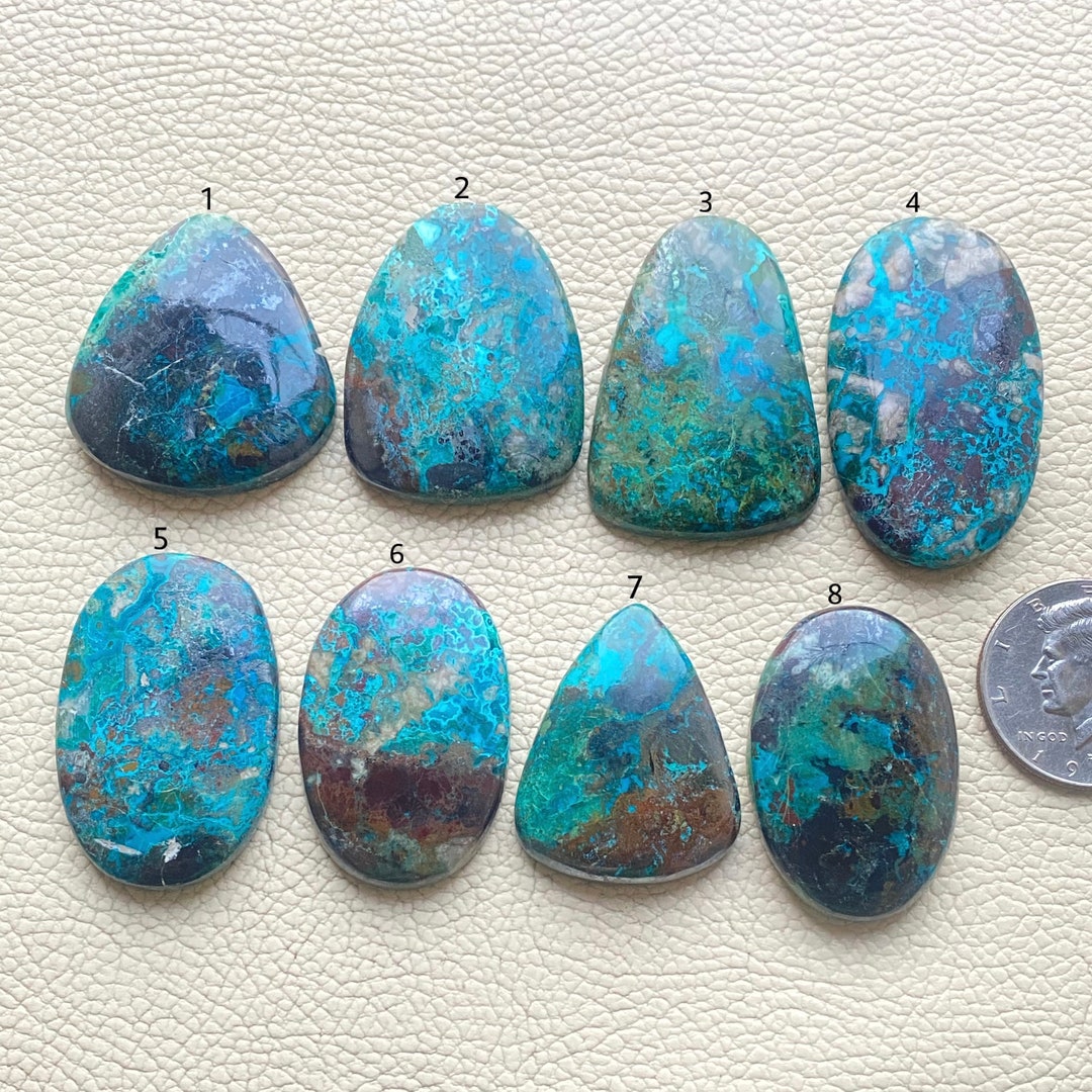 Rare Natural Shattuckite Cabochon,shattuckite Azurite Stone, Shattuckite Cabochon,azurite ...