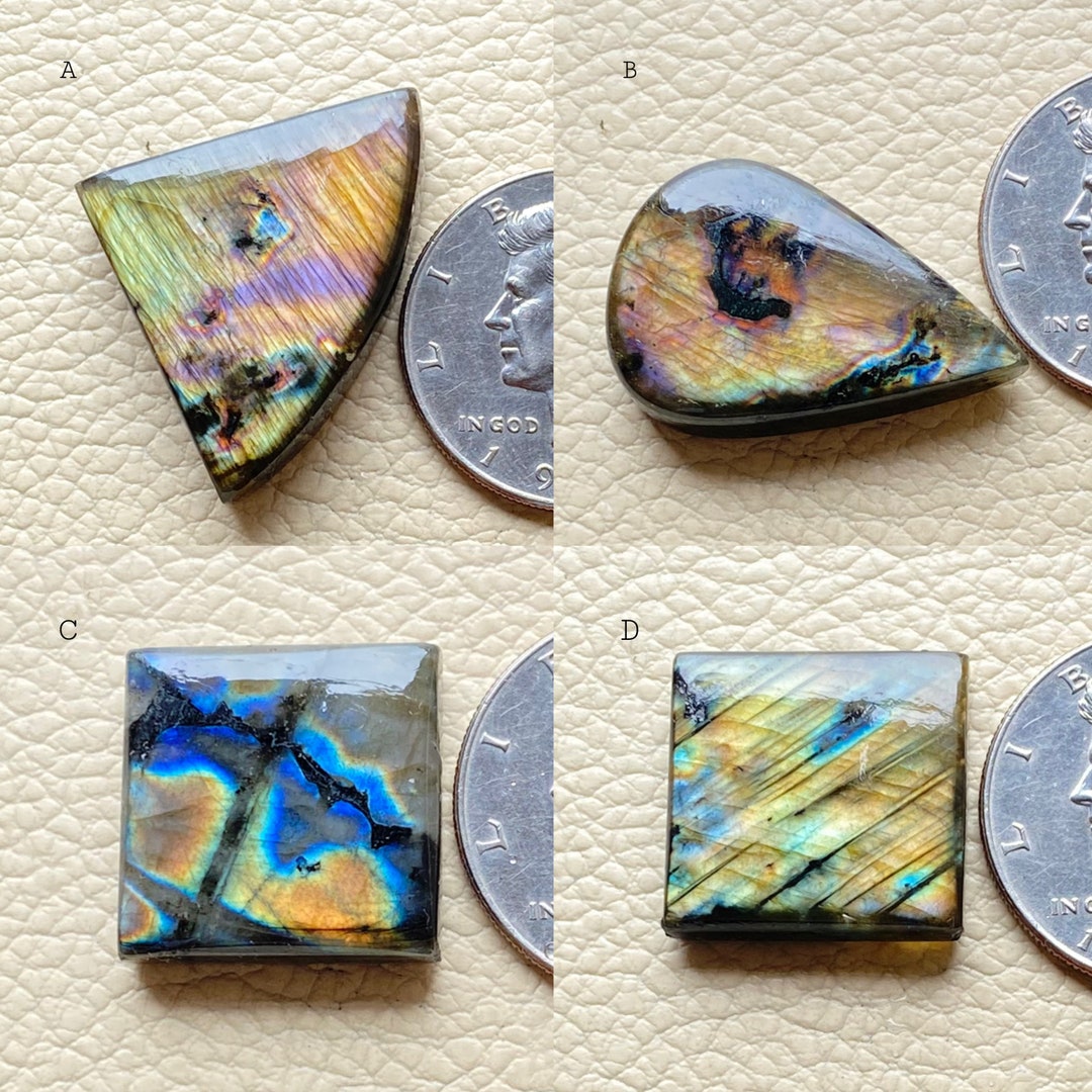 Chakra Raw Spectrolite Palm Stone-rainbow Flashing Spectrolite Palm ...