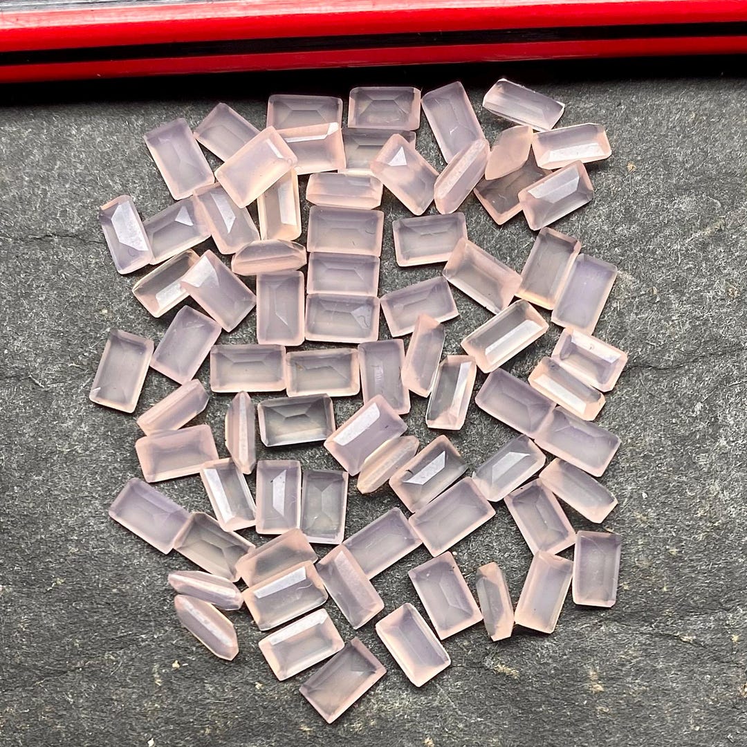 3X5 Mm Octagon Cut -A Grade Pink Chalcedony-ceylon Pink Chalcedony Cut ...