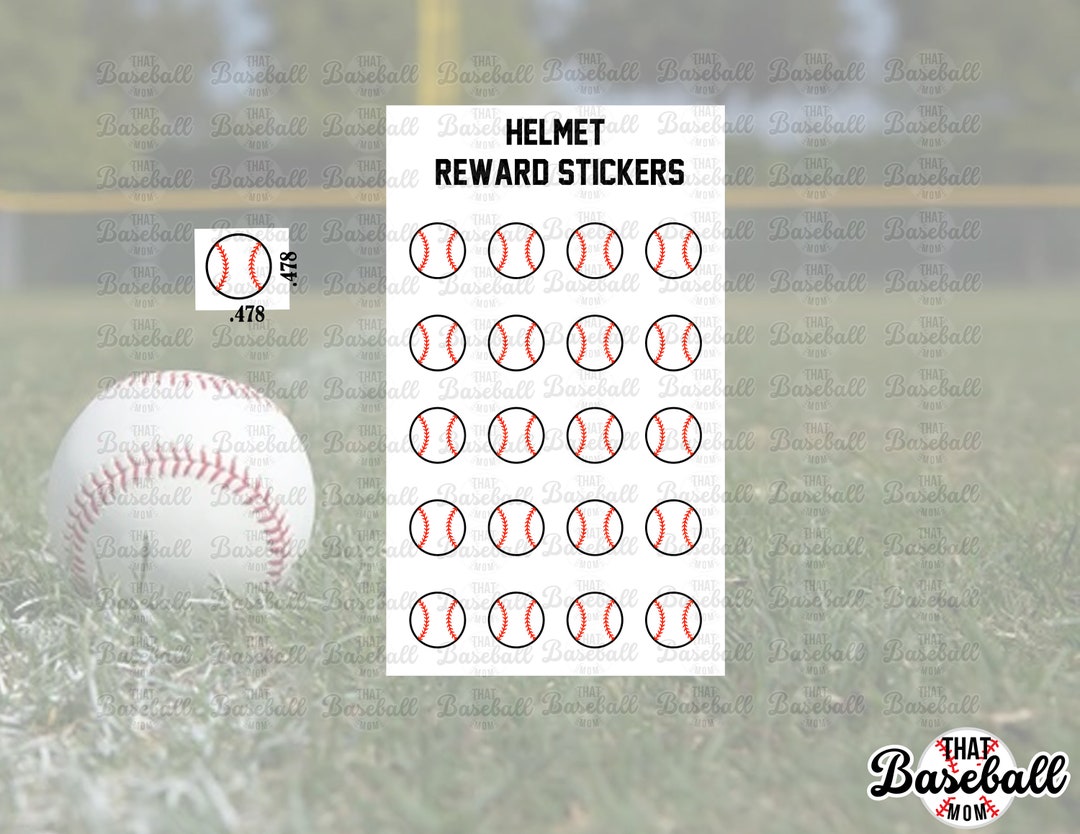 Baseball Reward Helmet Sticker Waterproof Sticker Baseball Gifts ...