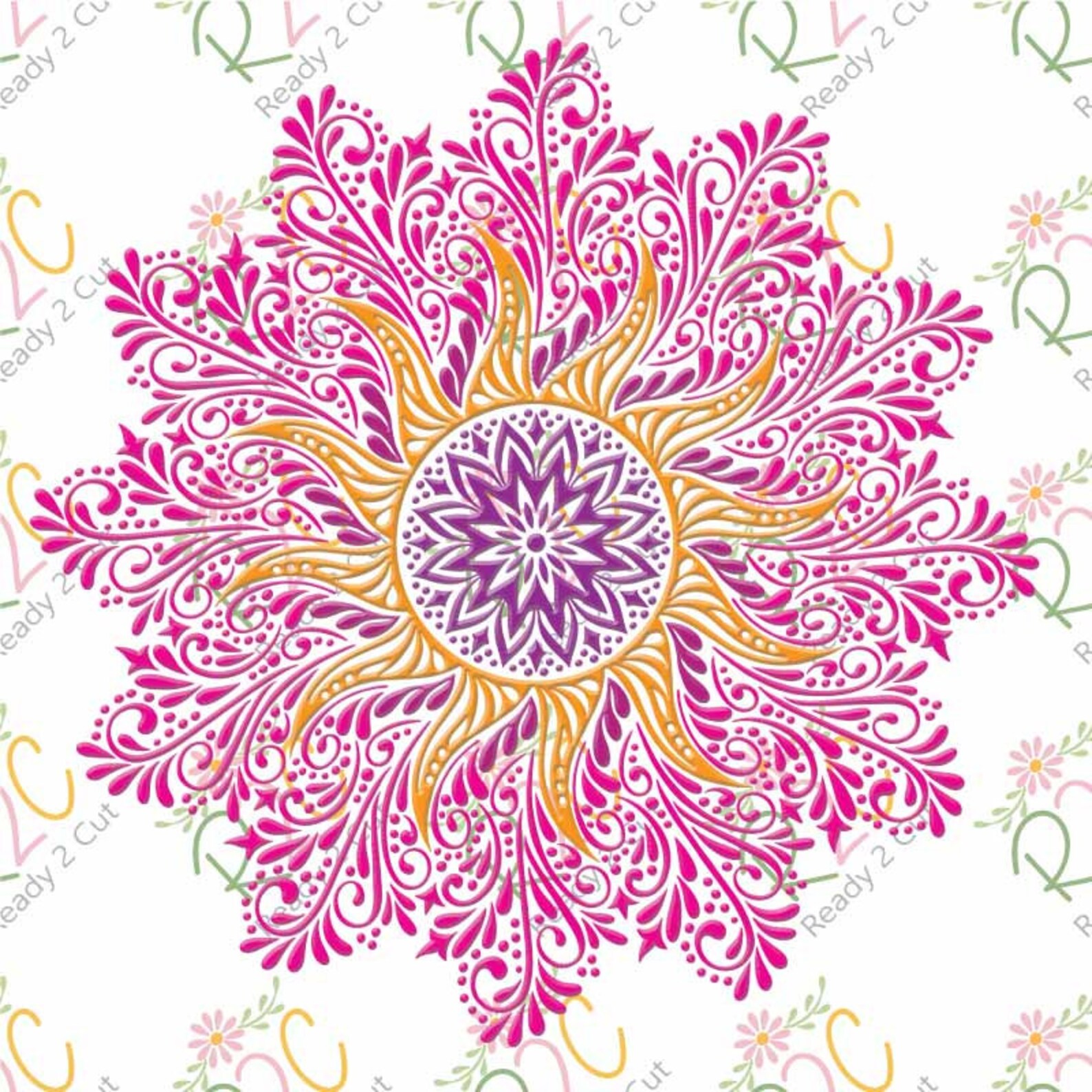 Sunshine Bundle Intricate Mandala Digital Download T-shirt | Etsy UK