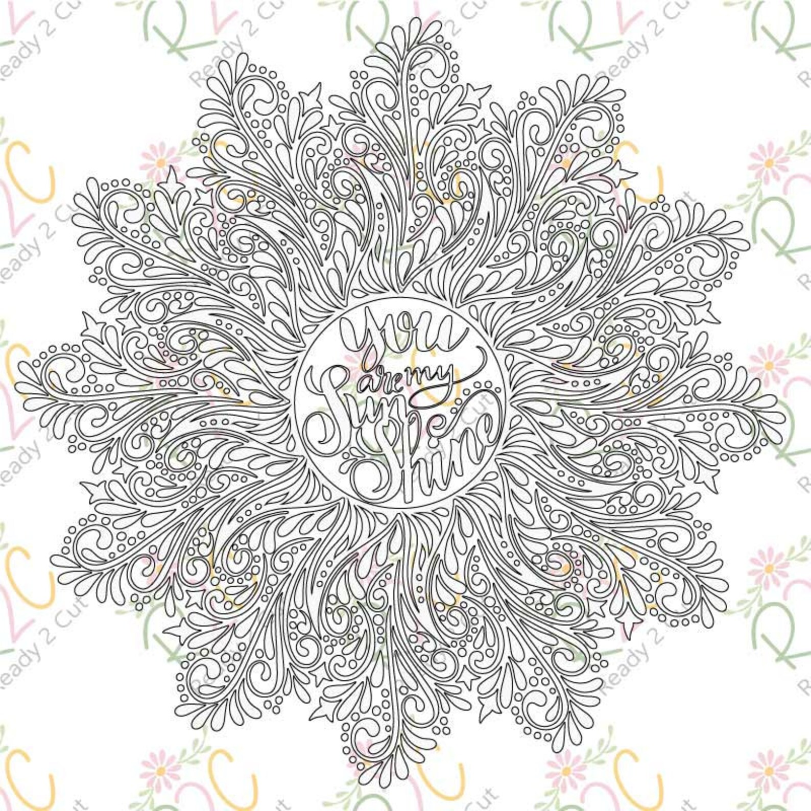 Sunshine Bundle Intricate Mandala Digital Download T-shirt | Etsy UK
