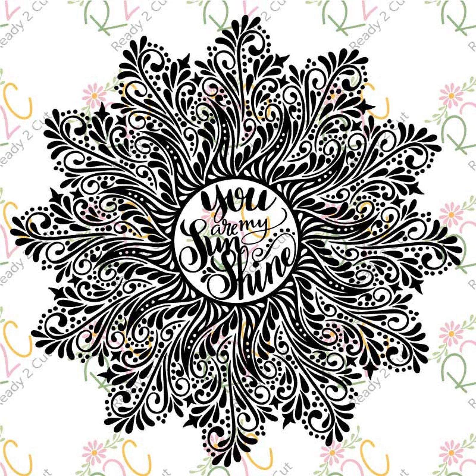 Sunshine Bundle Intricate Mandala Digital Download T-shirt | Etsy UK