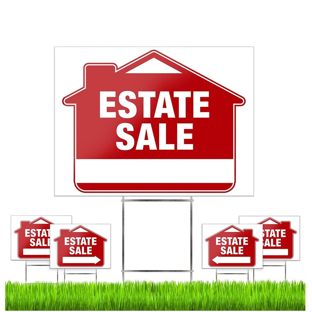 Estate Sale Signs (multiple Pack Sizes) | Real Estate Yard Sign ...