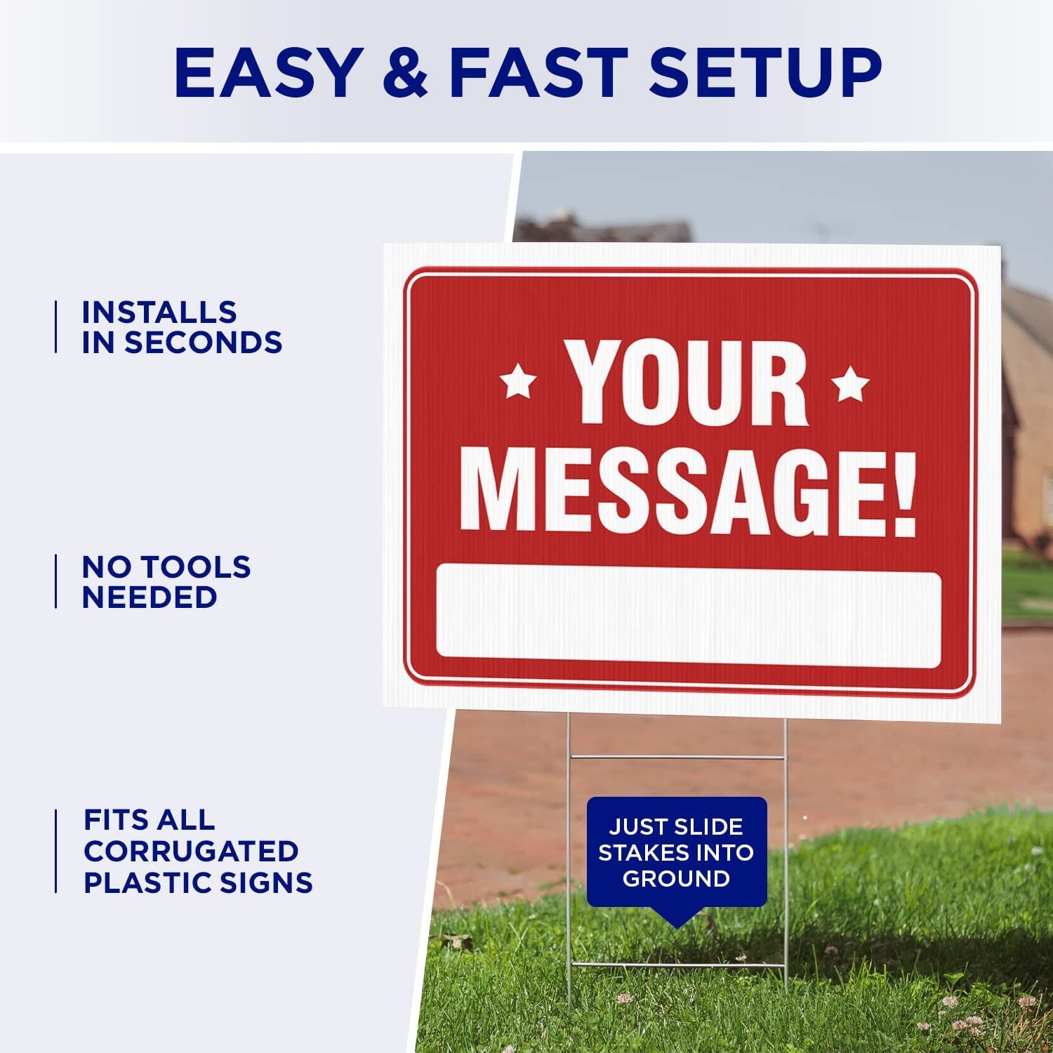 30” Yard Sign Stakes | Professional, Weather-proof, Usa-made | Tall ...