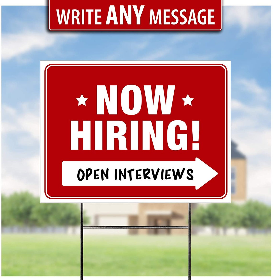 Now Hiring Signs (multiple Pack Sizes) Help Wanted Signs With Stakes ...