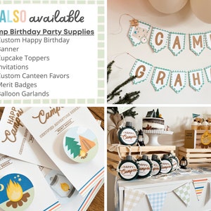 Kid Camping Water Canteen | Camping Party Favor | Camping Birthday ...