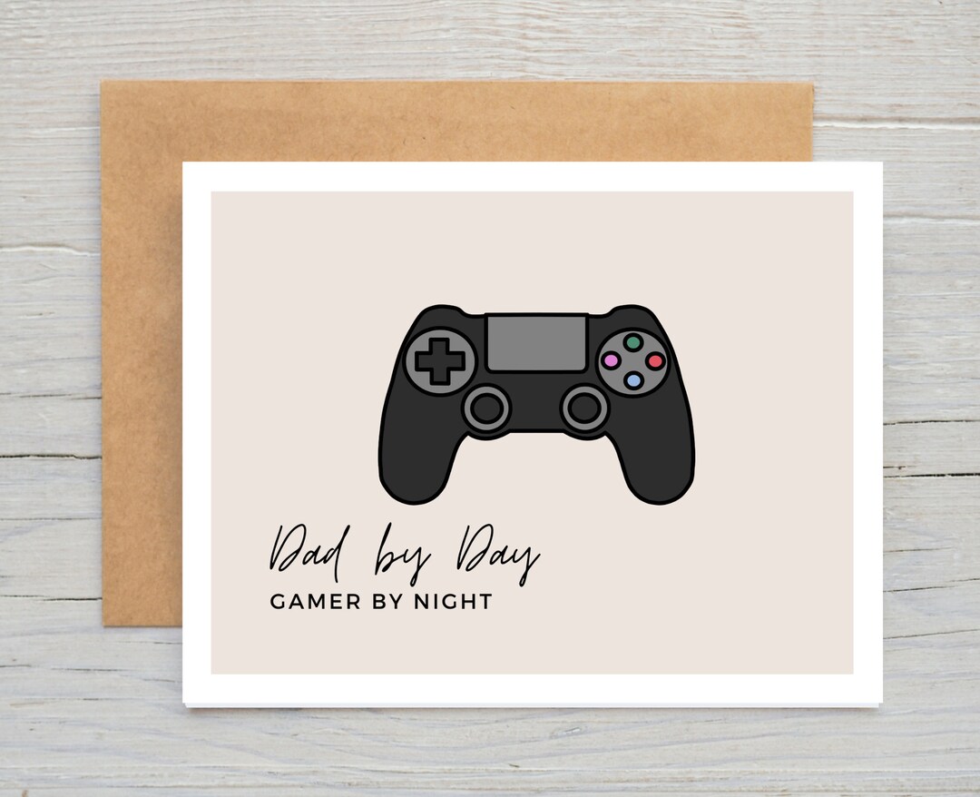 Gamer Dad Card | Printable Fathers Day Card | Digital Download PDF ...
