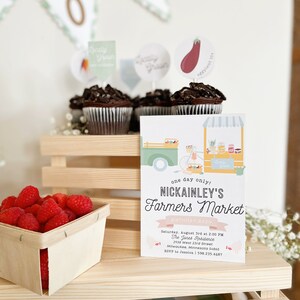 Farmers Market Birthday Party Invitation | Printable or Printed | Farm ...