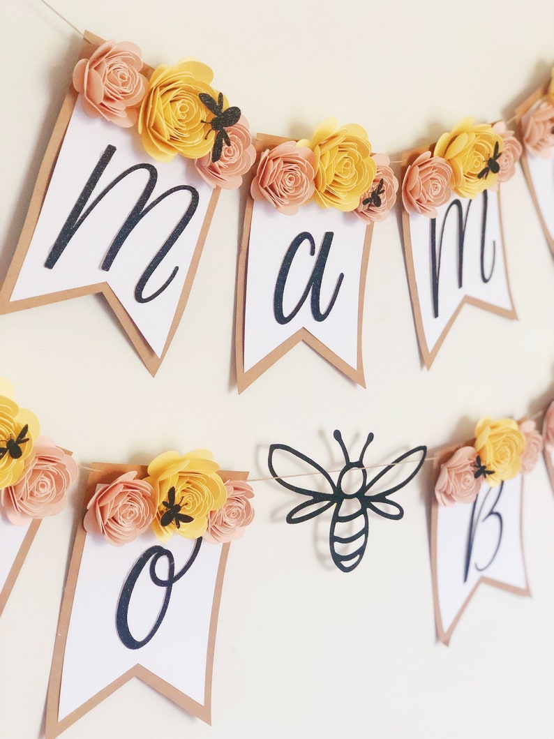 Mama to Bee Decoration Baby Shower Banner Bee Theme Baby - Etsy