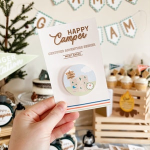 Merit Badges | Set of 7 | Happy Camper Party Favor | Camping Favors ...