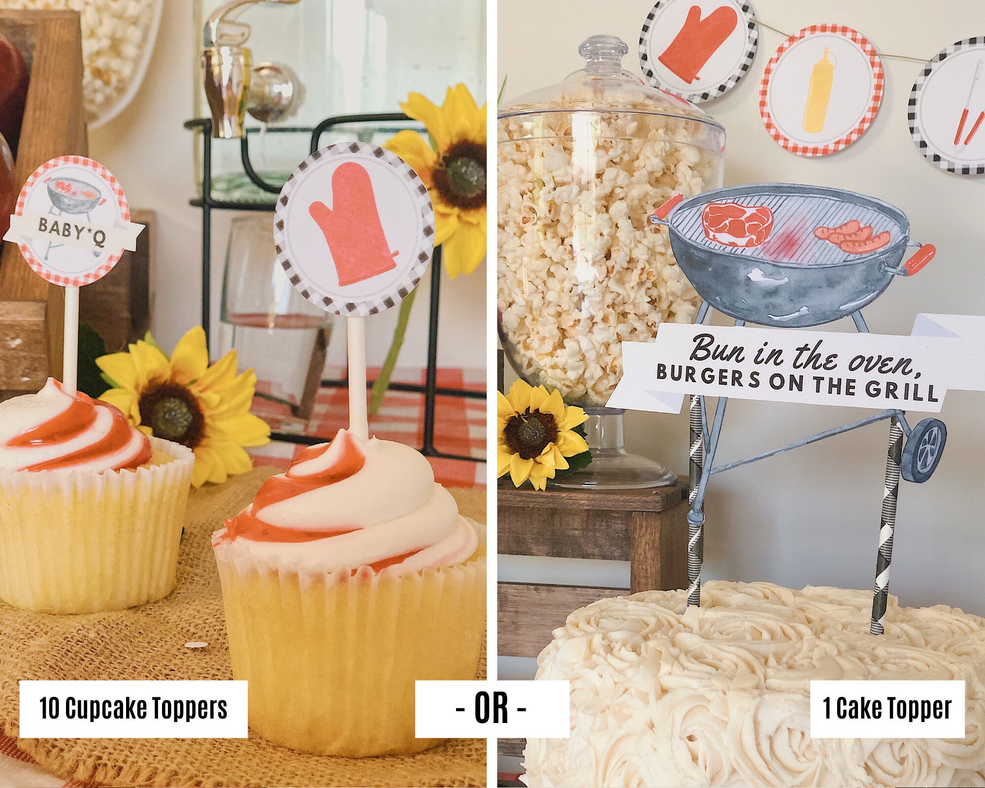 Baby Q Baby Shower Decoration Baby Q Decor Baby BBQ Meet | Etsy