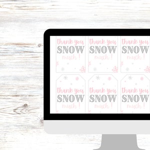Winter Onederland Thank You Tag | First Birthday Favor Tag | Snowflakes ...