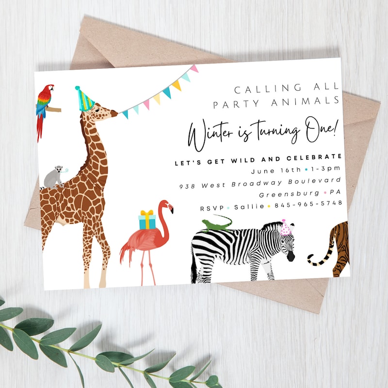 Animal Print Invite - Etsy