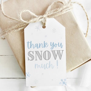 Winter Onederland Thank You Tag | First Birthday Favor Tag | Snowflakes ...