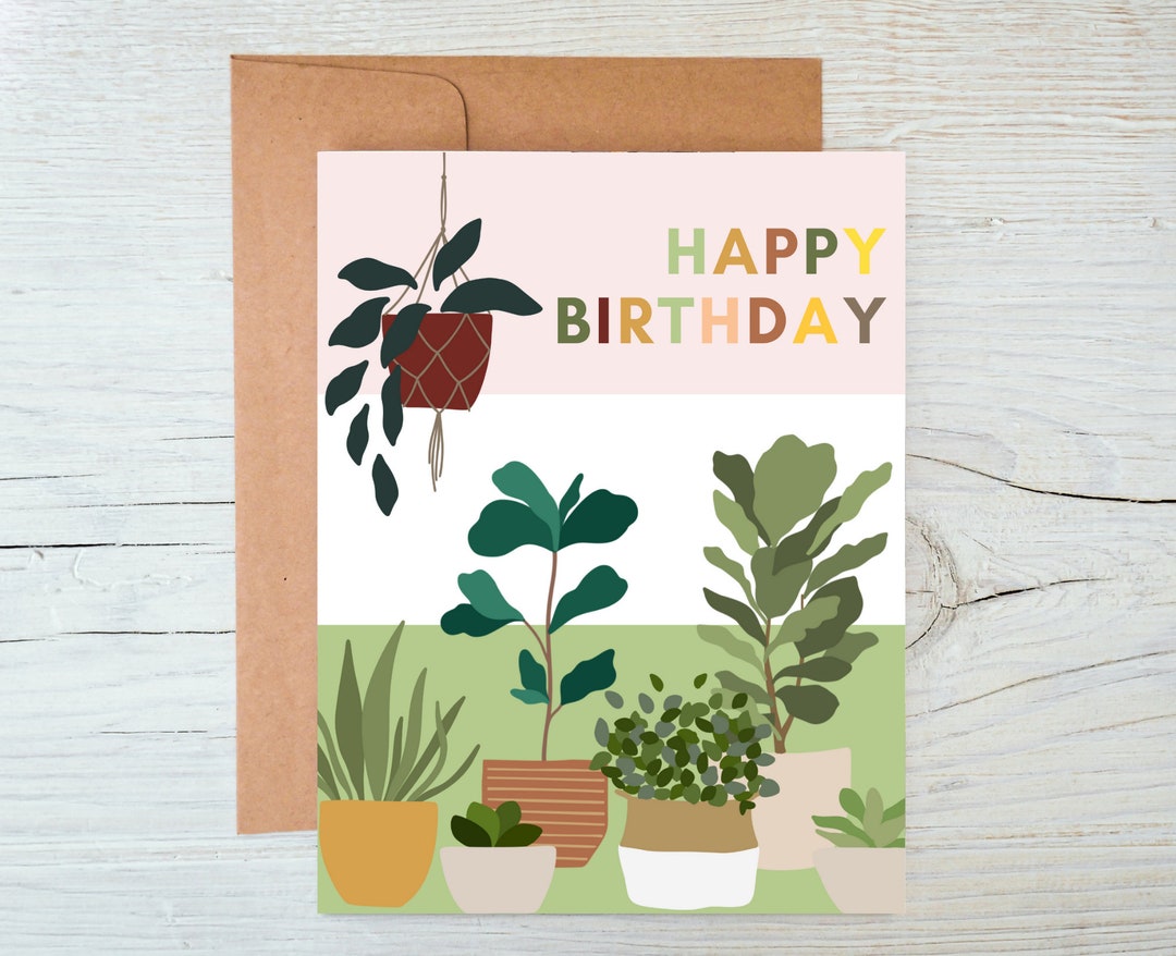 Happy Birthday | Plant Lady | Plant Mom | Plant Lover | Green ...