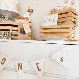 One Silly Goose High Chair Banner | Vintage Pink Gingham Geese Theme ...