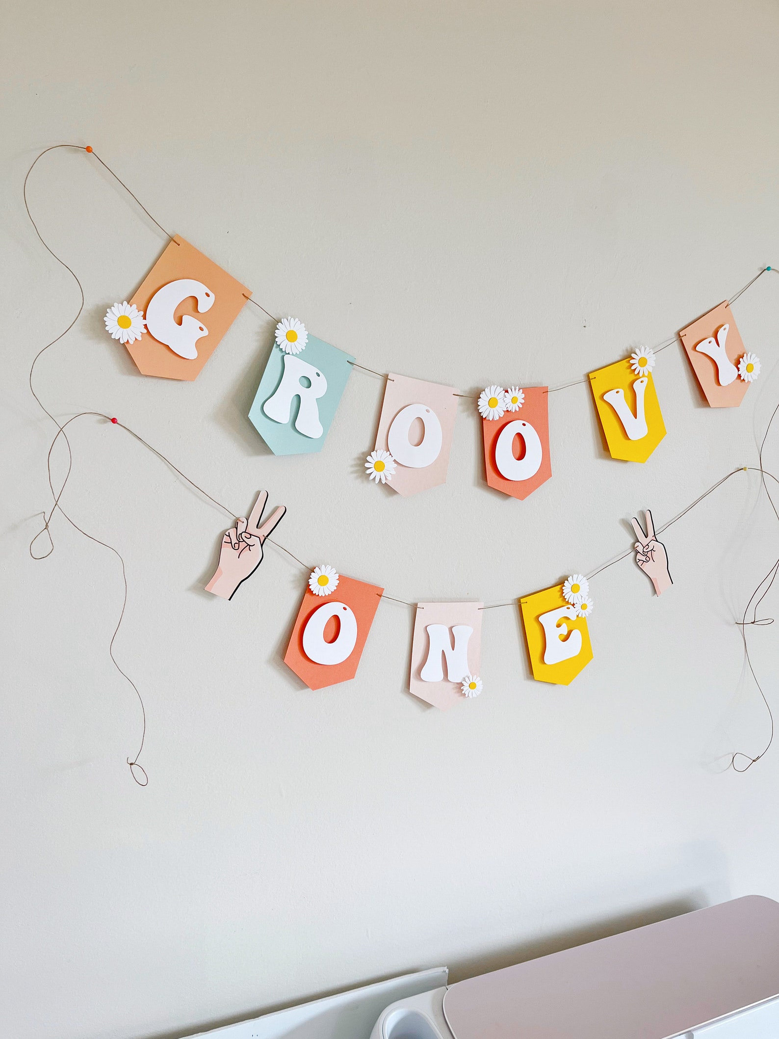 Groovy ONE Birthday Banner Daisy Birthday Party Decorations - Etsy