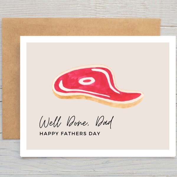 Printable Steak Birthday Card Etsy