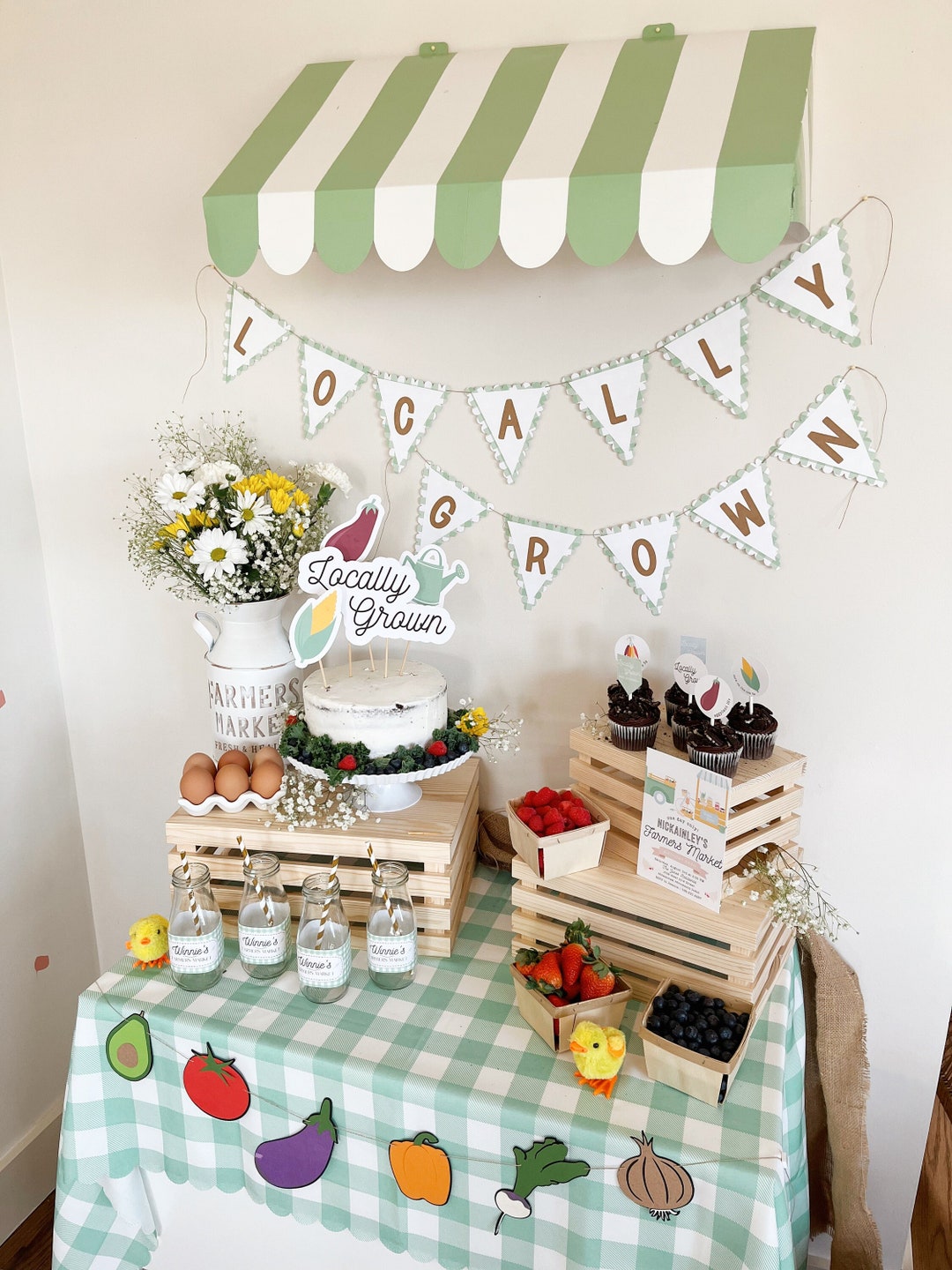 Farmers Market Birthday Party Decor | Baby Shower Decorations | Farm ...