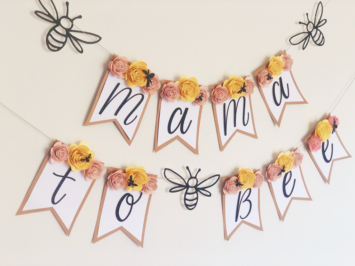 Mama to Bee Decoration Baby Shower Banner Bee Theme Baby - Etsy